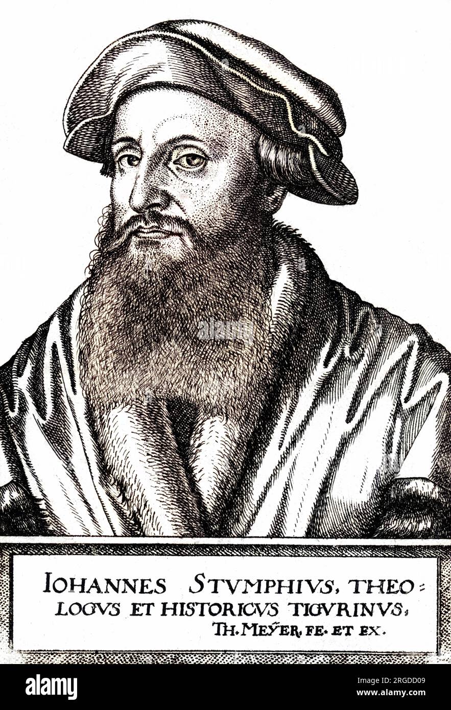 JOHANN STUMPF (1500 - 1576), Swiss historian and theologian Stock Photo ...