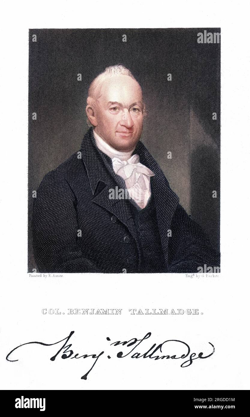 BENJAMIN TALLMADGE American soldier : officer during the revolutionary ...