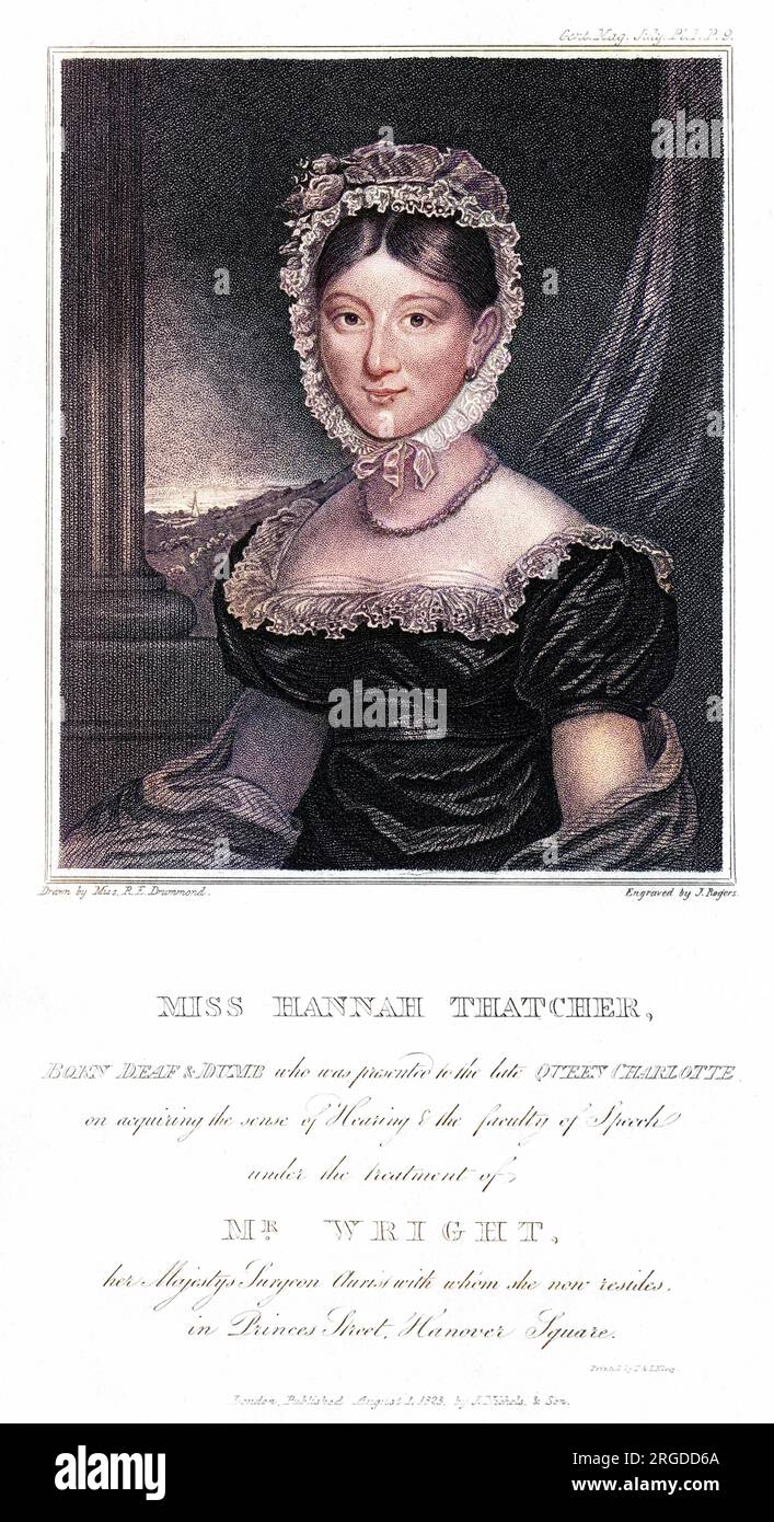 HANNAH THATCHER girl born deaf and dumb, until Mr Wright came along and ...