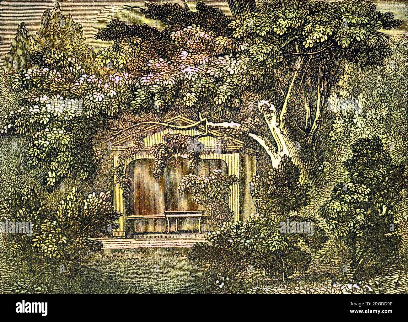 The arbour or alcove in the garden of the cottage in Kew (or Kew-foot ...