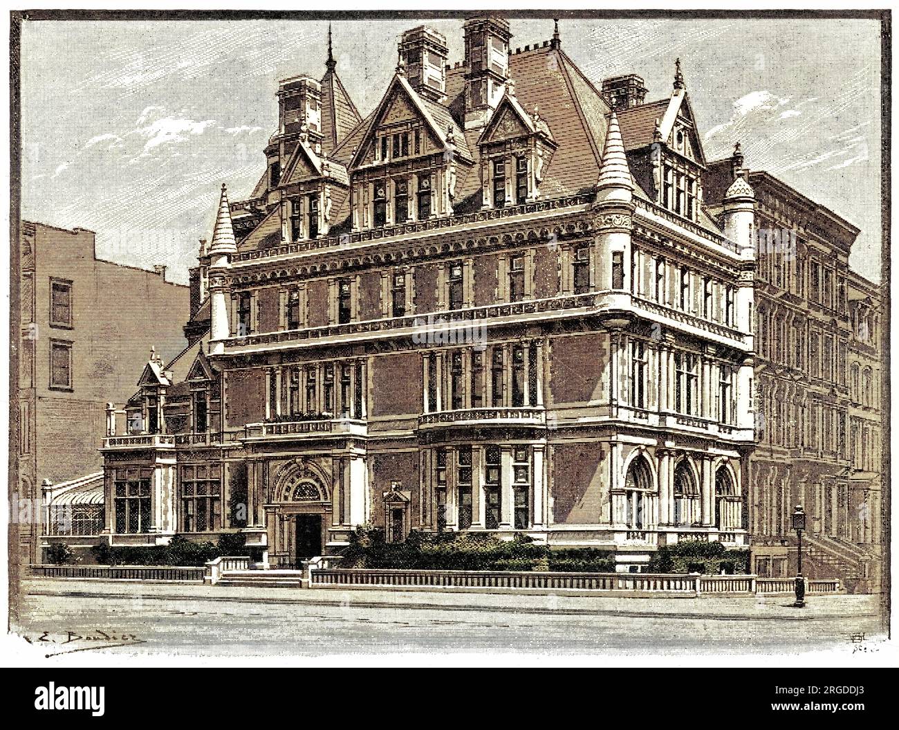 The New York home of William Henry Vanderbilt, railway magnate Stock ...
