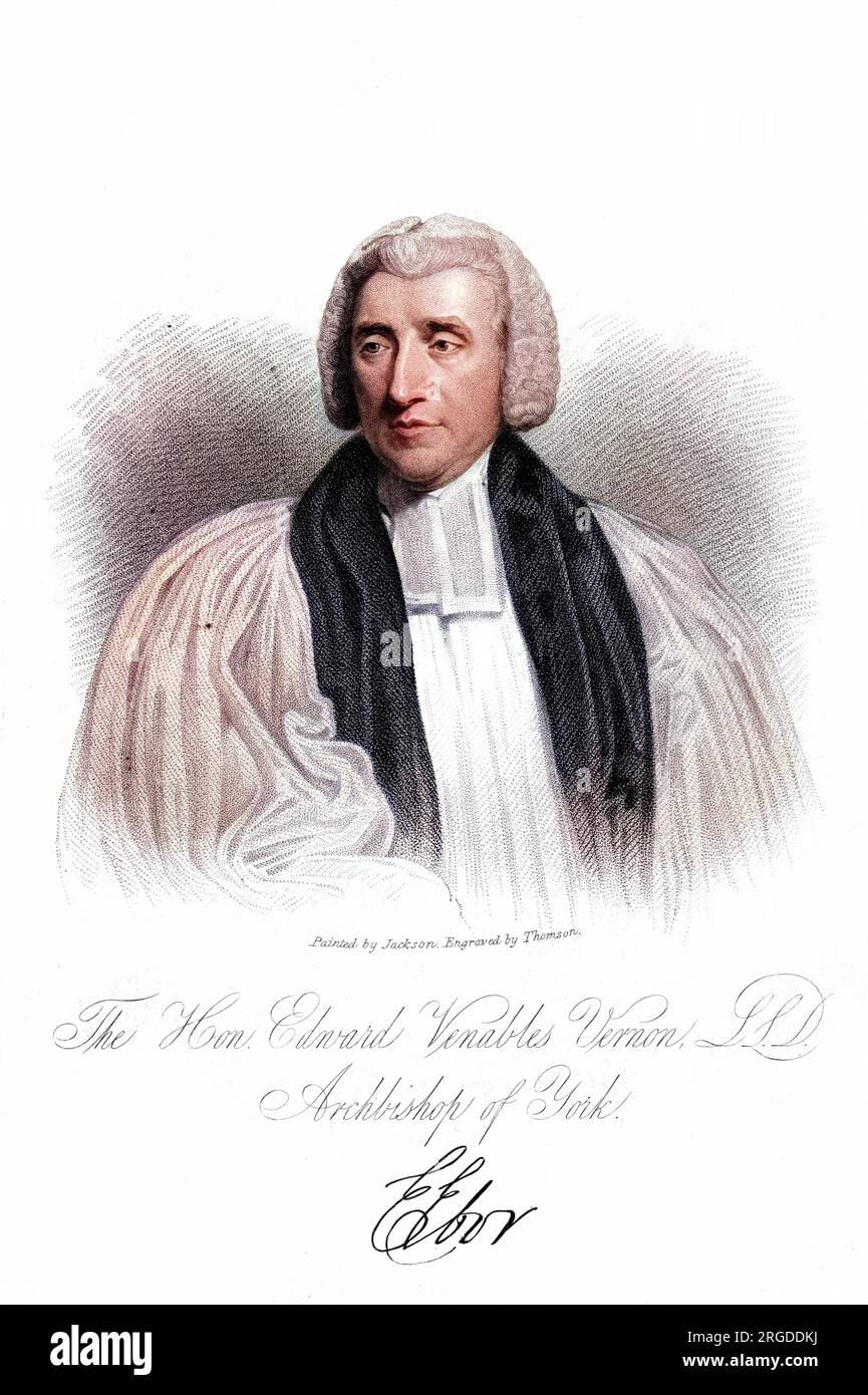 EDWARD VENABLES VERNON HARCOURT English churchman, archbishop of York ...