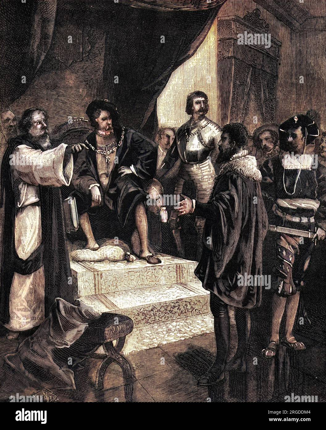 ANDREAS VESALIUS accused by the inquisition of dissecting a living man ...