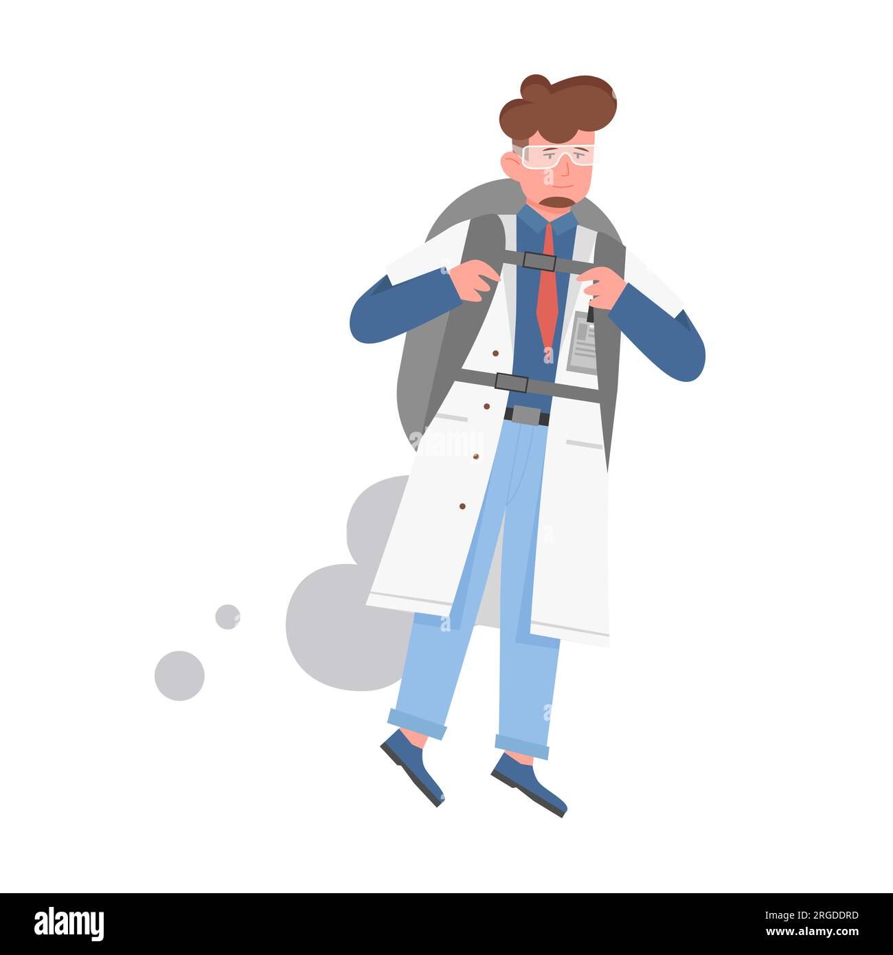 Scientist flight experiment. Science researcher, laboratory testing ...