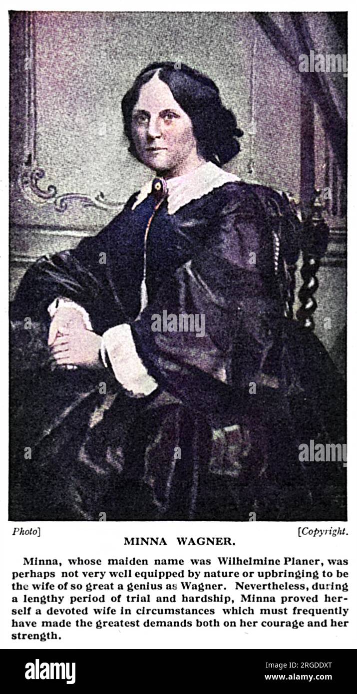 CHRISTINE WILHELMINE 'MINNA' WAGNER (nee Planer) actress, first wife of ...