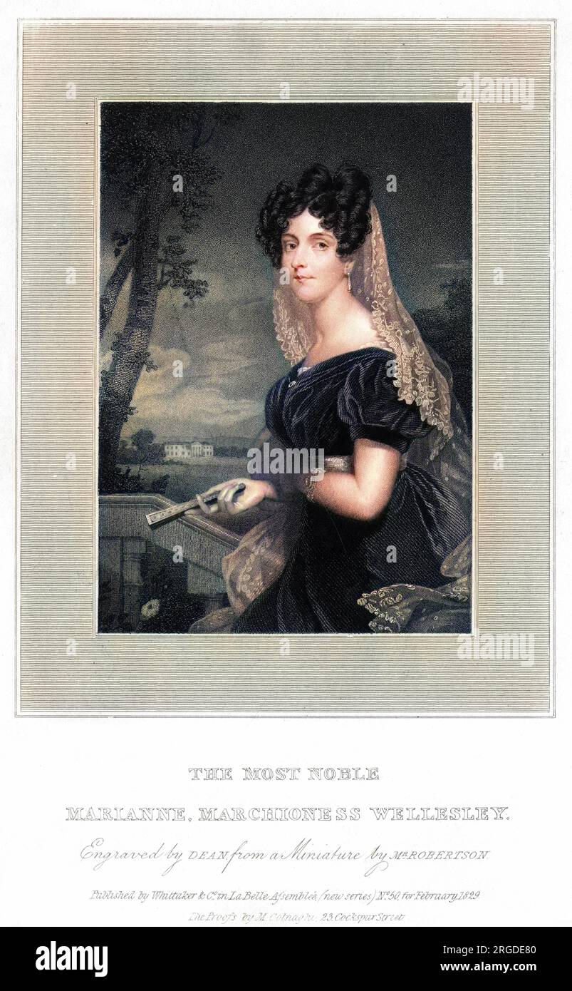 MARIANNE (nee Caton) marchioness of WELLESLEY second wife of Richard ...