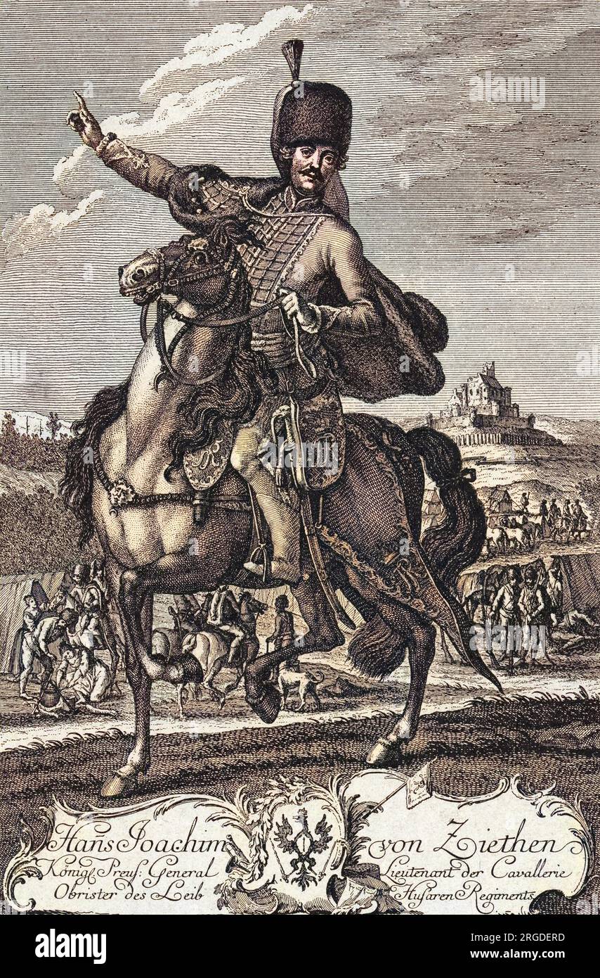 HANS JOACHIM VON ZIETHEN Prussian military commander Stock Photo - Alamy