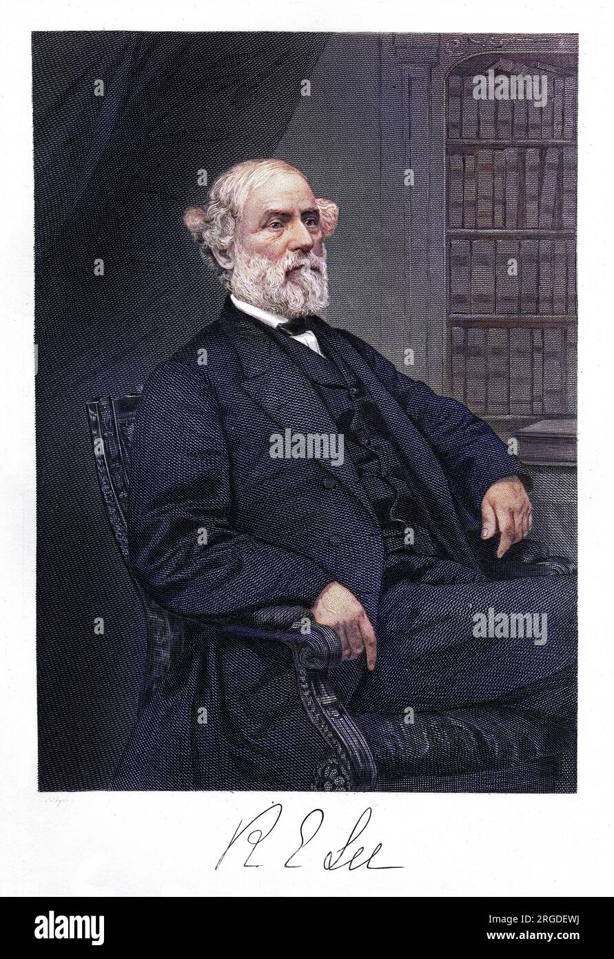 ROBERT EDWARD LEE (1807 - 1870), American military commander, commanded ...