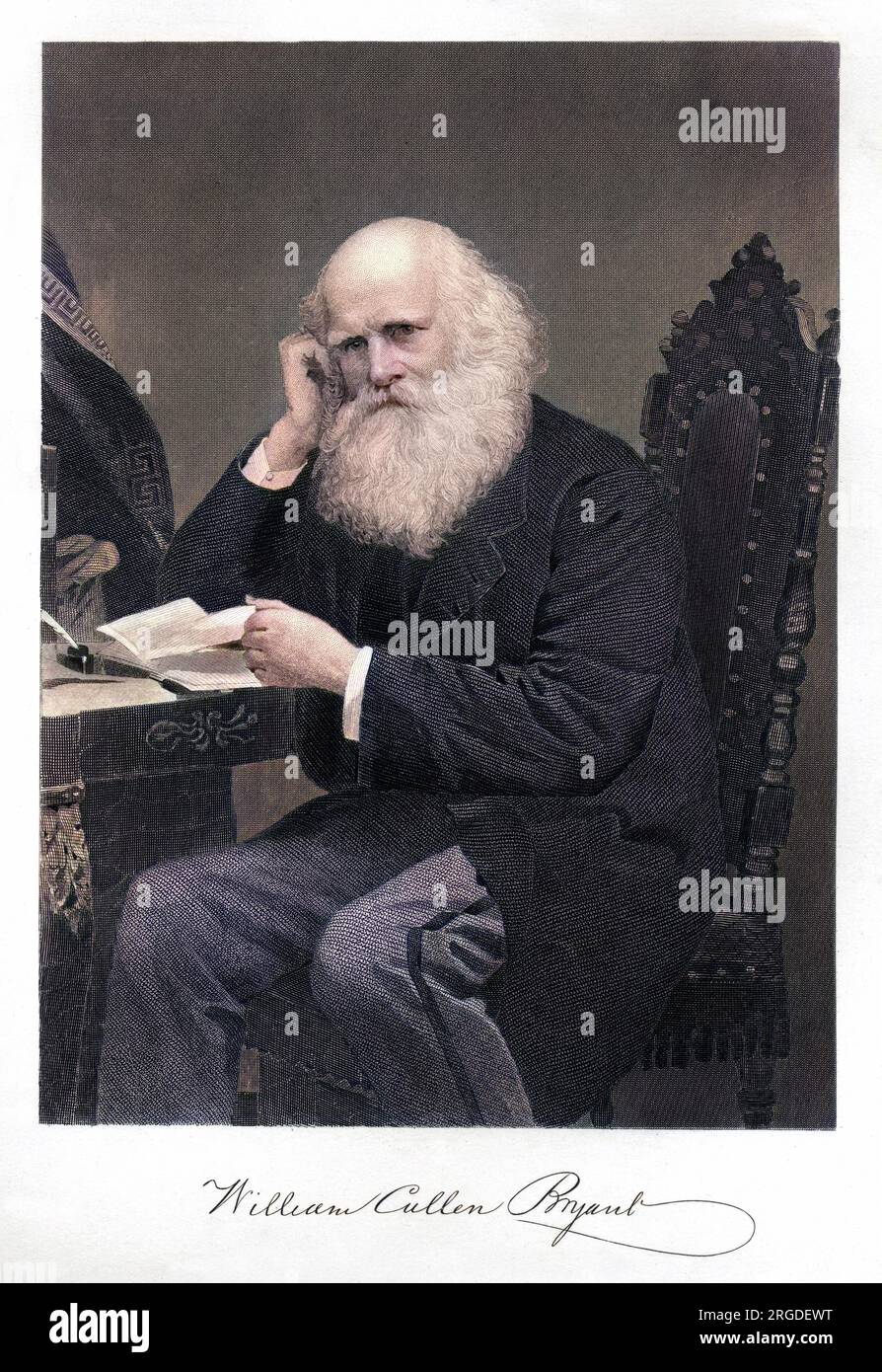 WILLIAM CULLEN BRYANT (1794 - 1878), American writer, best known for ...