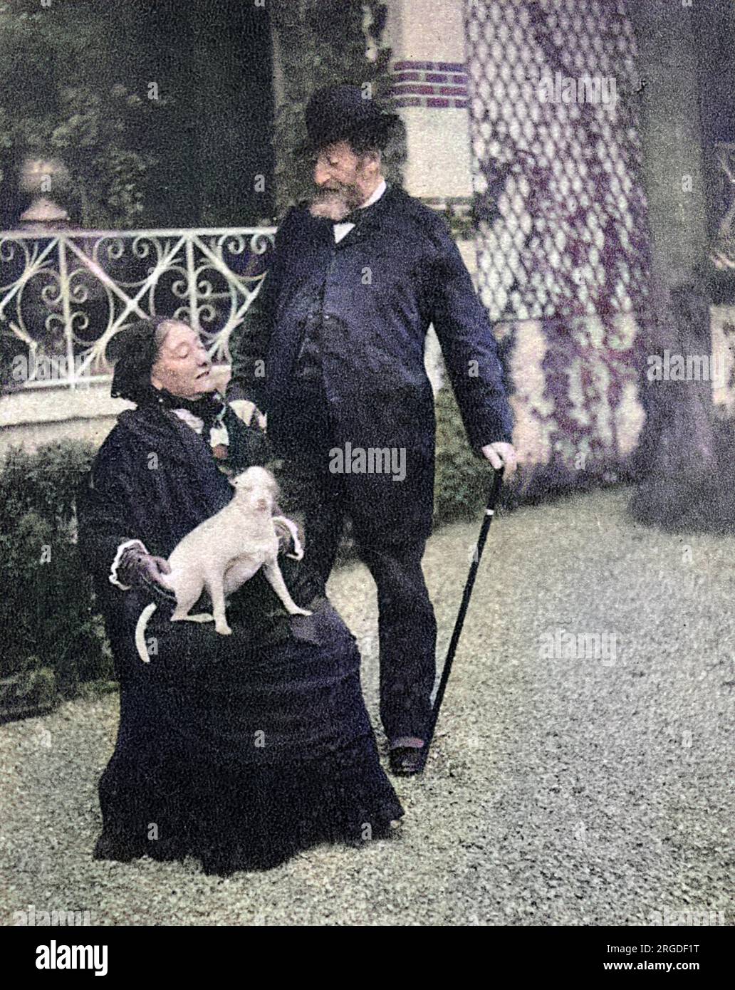 EMILE AUGIER (1820 - 1889), French playwright, posing for the camera ...