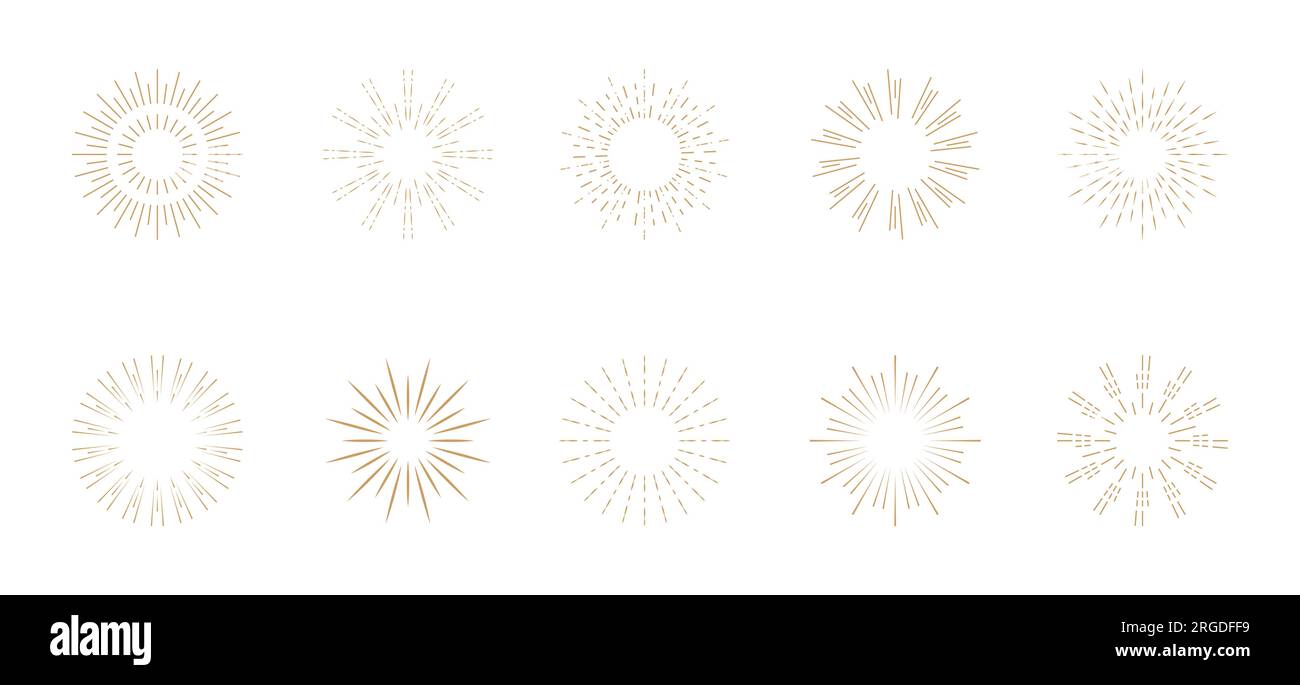 Sunburst shadow icons vector. Starburst, firework monochromes.Big ...