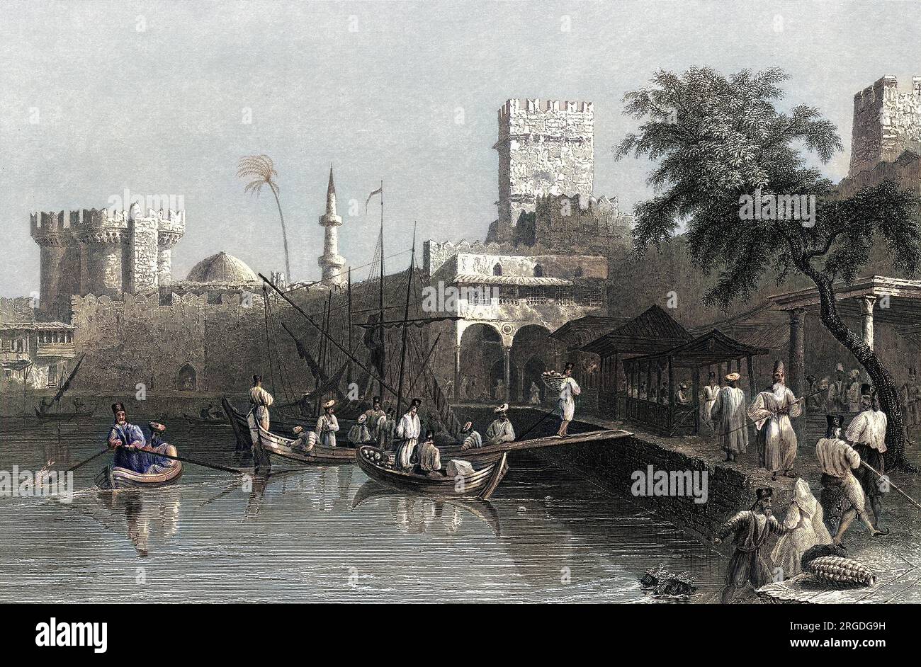 The landing place in a small harbour Stock Photo - Alamy