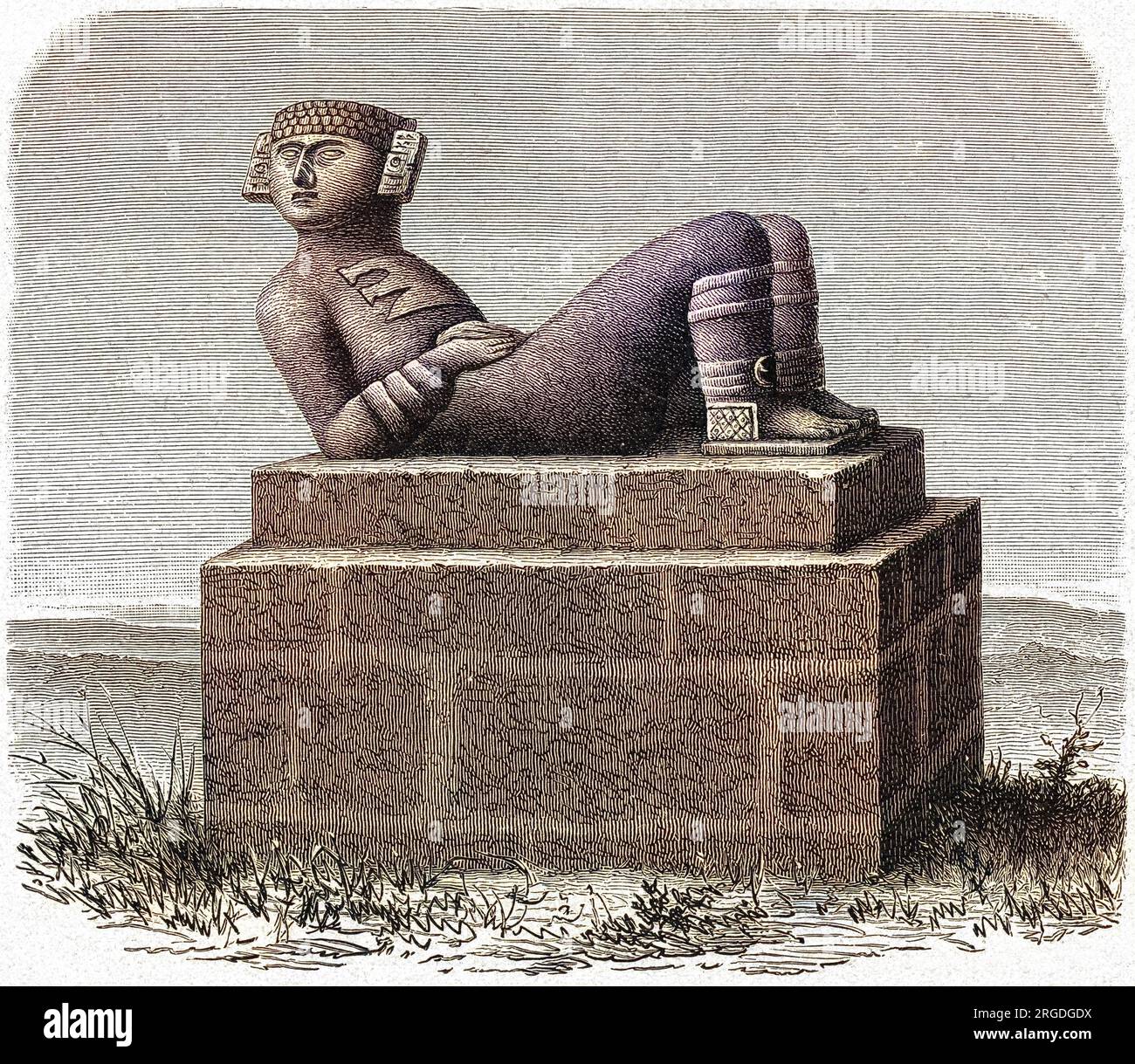 Statue of Chac-Mool, at Chichen-Itza in Yucatan Stock Photo - Alamy