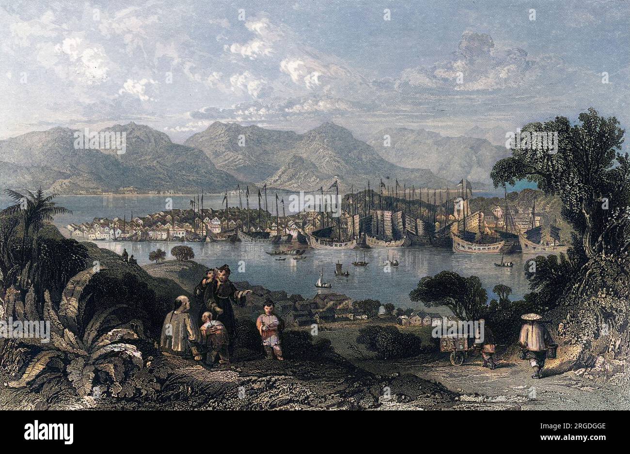 General view of the harbour, viewed from Ko-long-soo : the number of ...