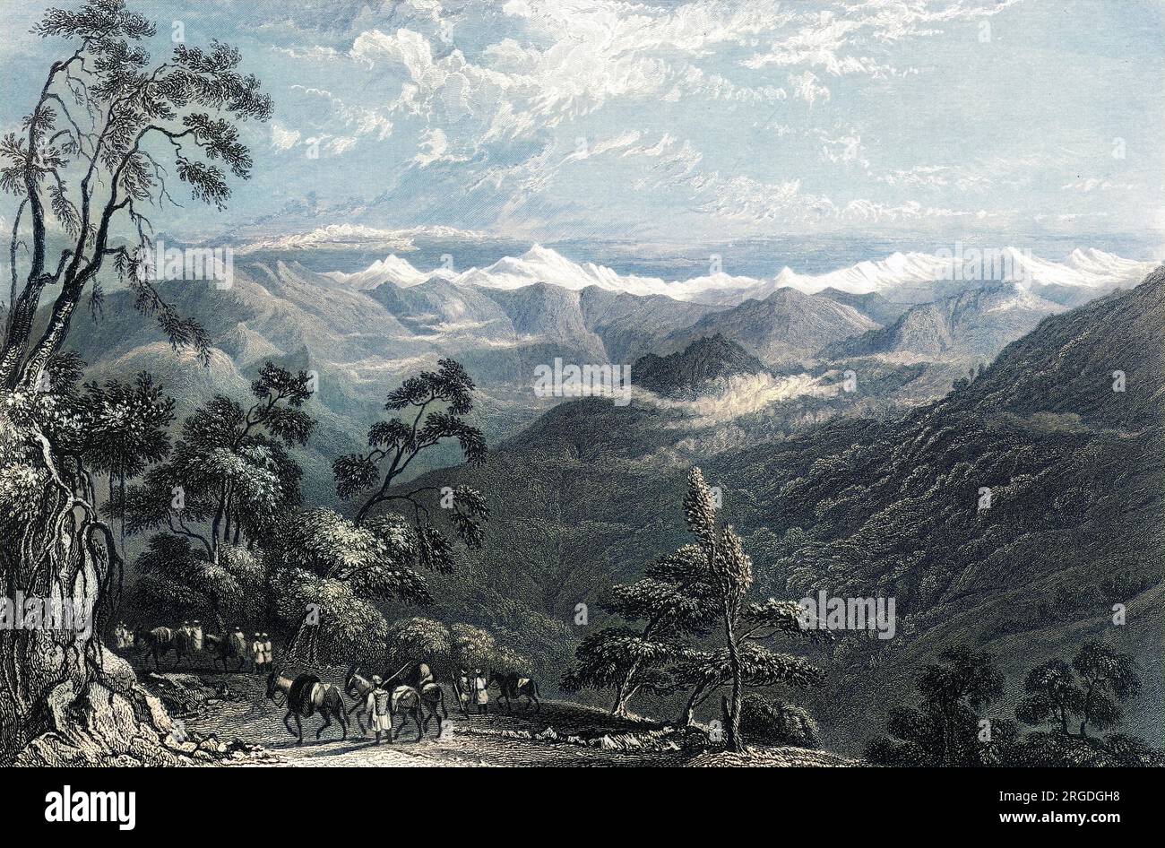 Snowy Range, viewed from Landour Stock Photo - Alamy