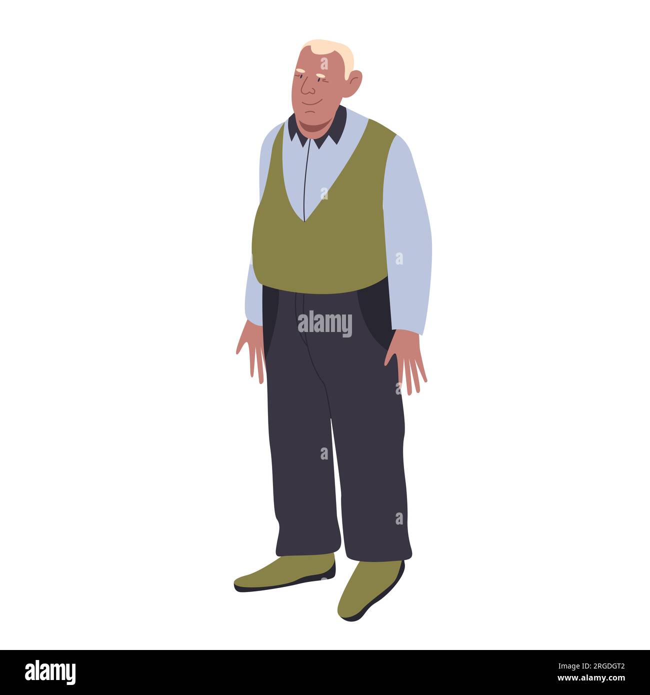 Stylish senior man. Retired man in classical suit, retirement time ...