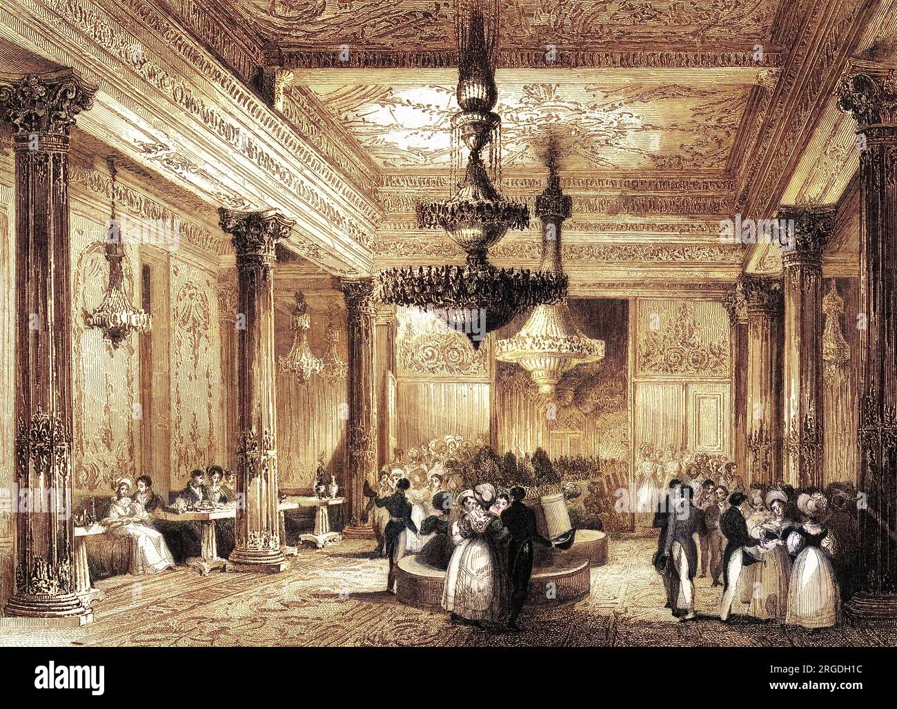 Interior of the Coliseum (here spelt Colosseum) in Regent's Park Stock ...