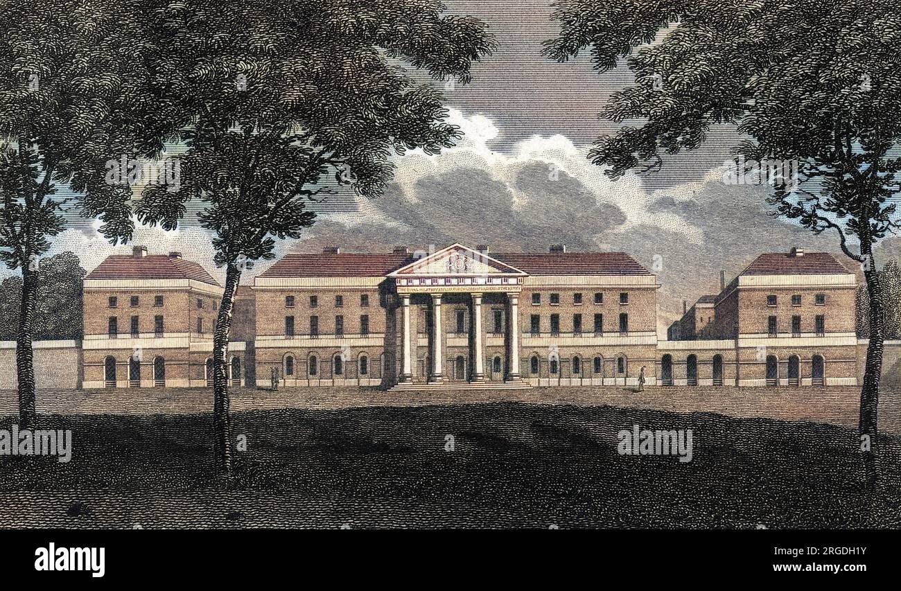 Chelsea Hospital - labelled here the Military Asylum Stock Photo - Alamy