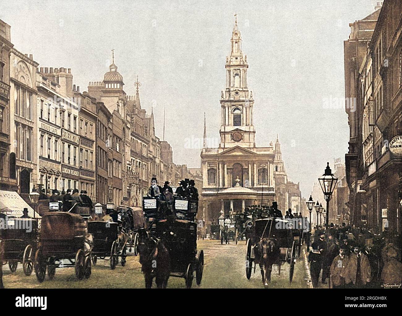 The Strand at St Mary-le- Strand church Stock Photo - Alamy