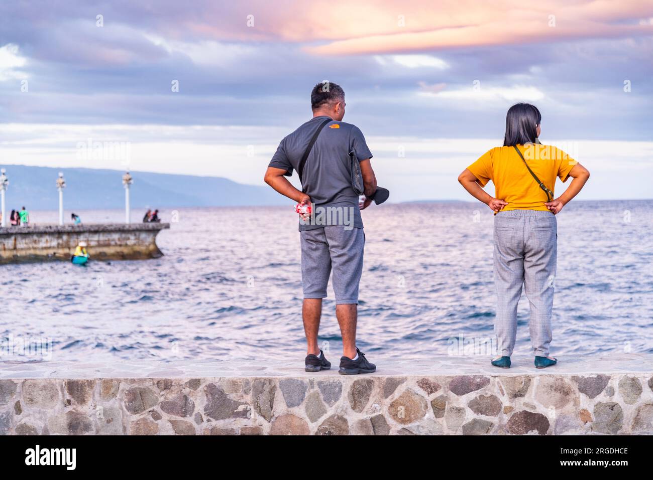 Dumaguete,Negros Island,Philippines-February 01 2023:A middle aged ...