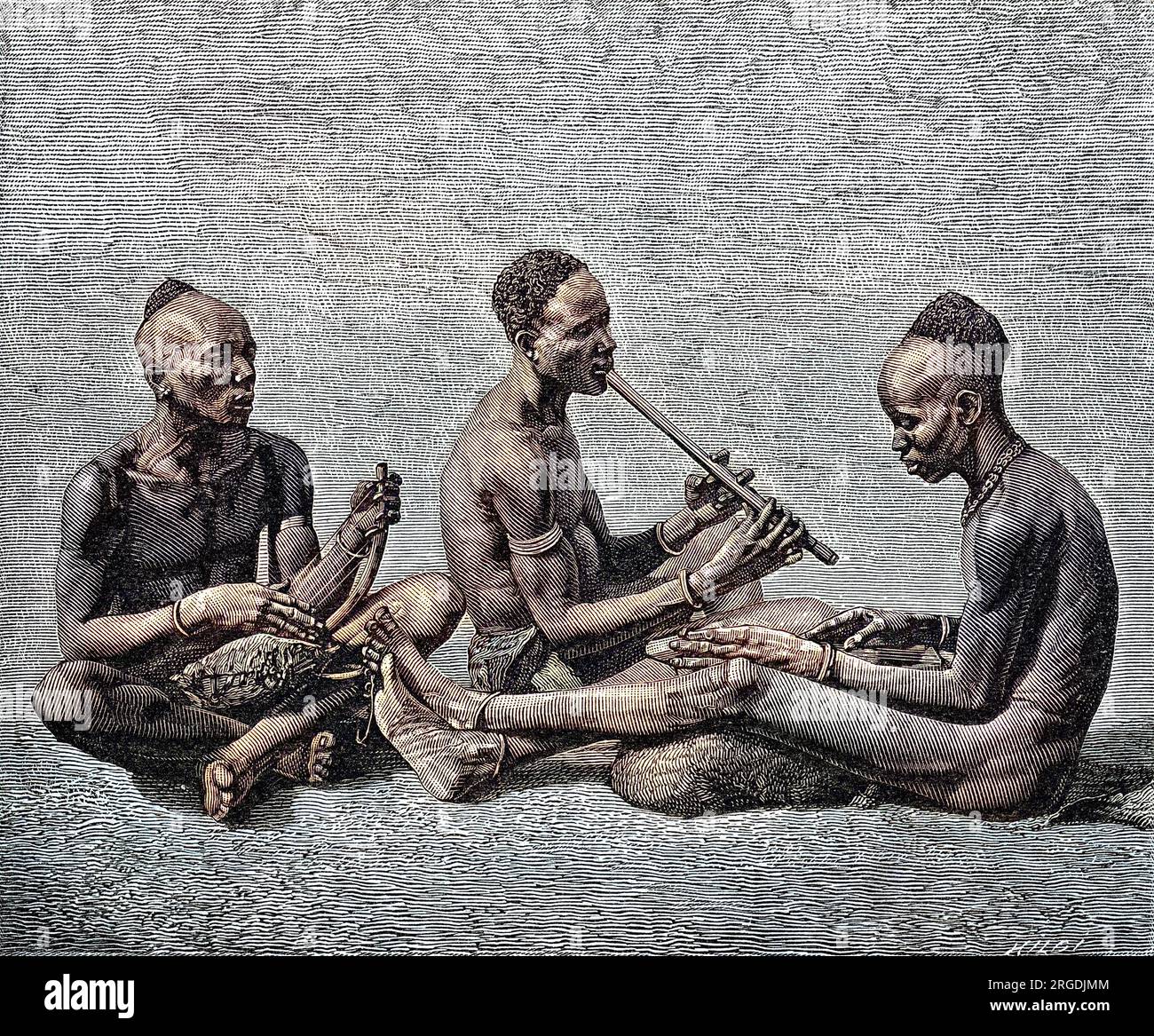 Musicians of the Shuli Tribe of central Africa Stock Photo - Alamy
