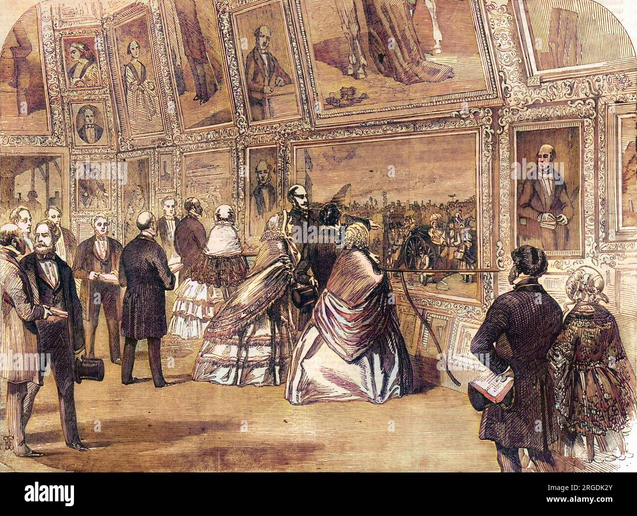 Royal party of Queen Victoria, Prince Albert and the Queen of Portugal ...