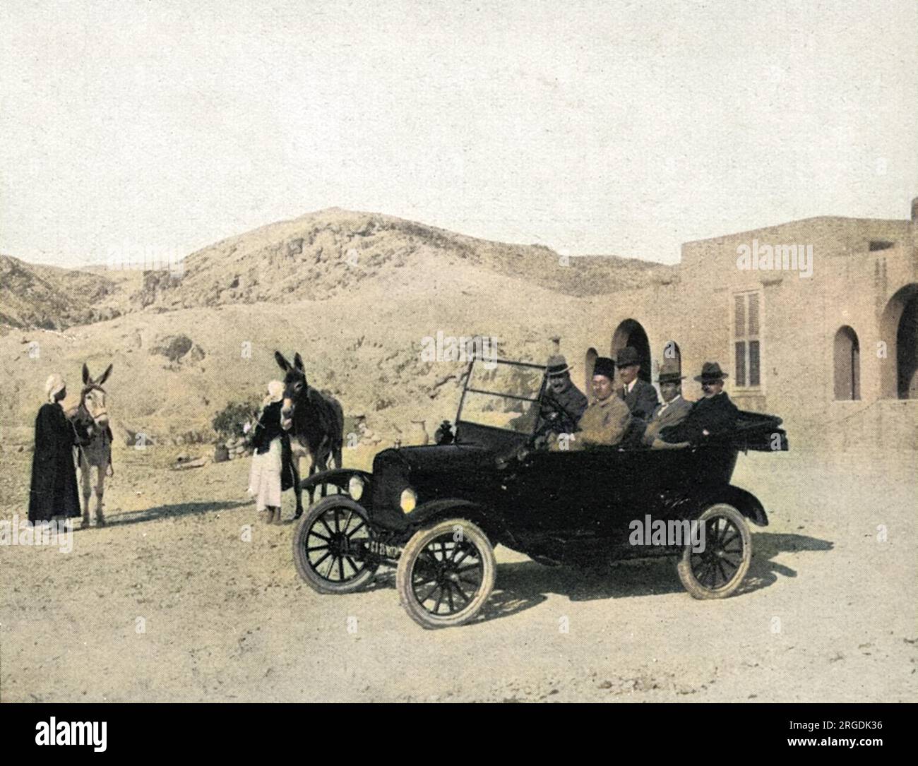 Howard Carter and his party about to leave for the Valley of the Kings ...