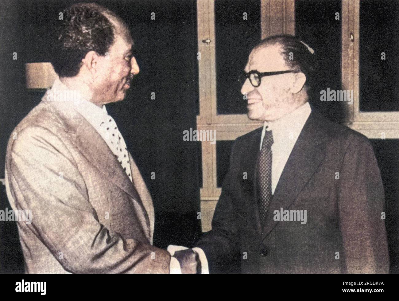 The first ever face-to-face talks between President Anwar Sadat of ...
