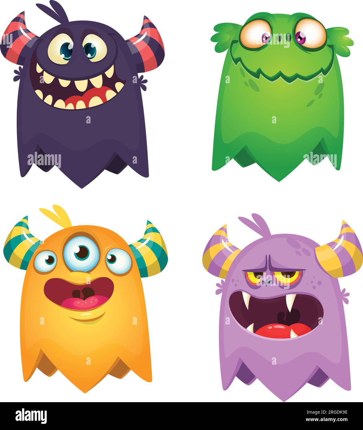 Flying alien creatures illustration Stock Vector Images - Alamy