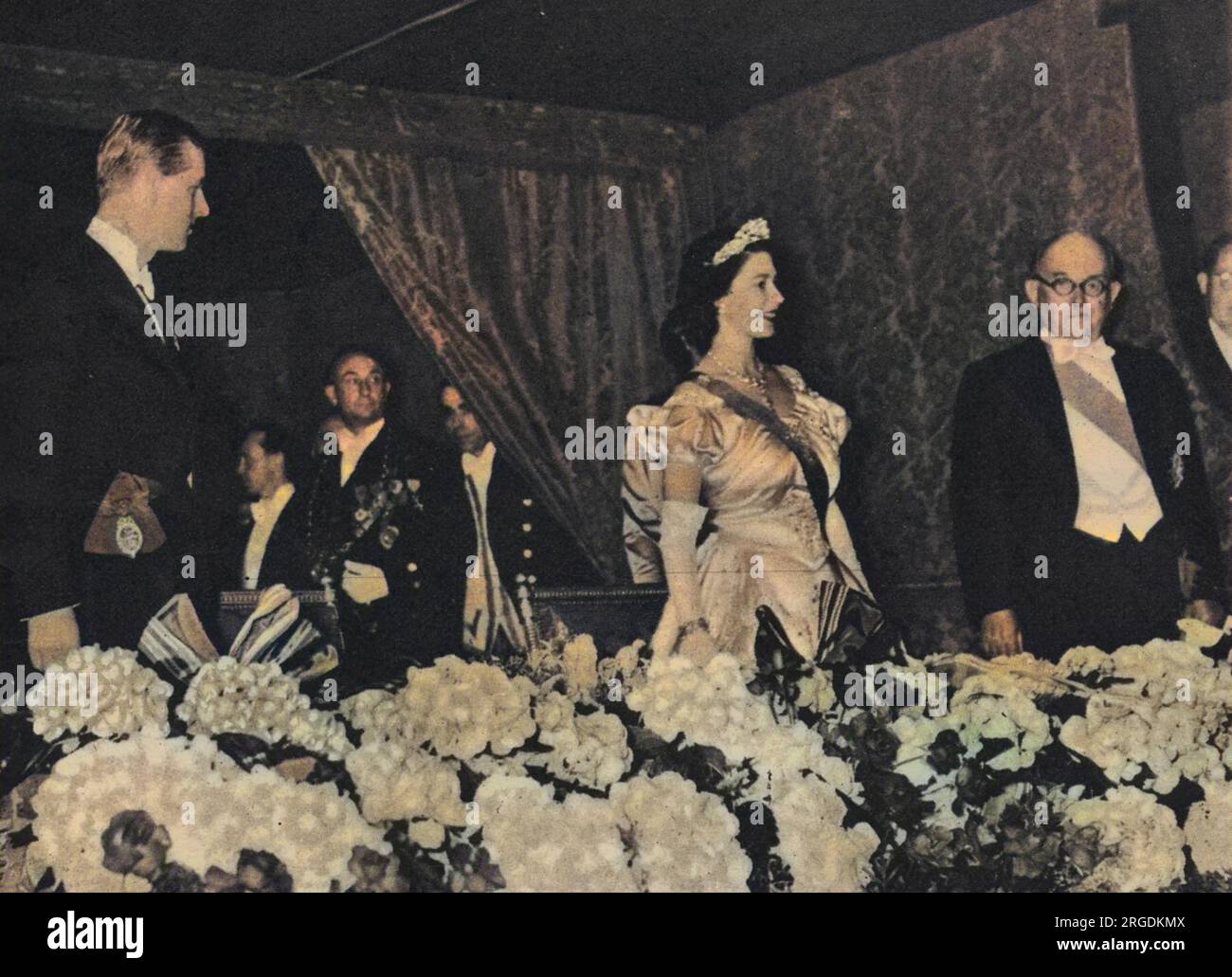 During a visit to Paris, Princess Elizabeth and Prince Philip, the Duke ...