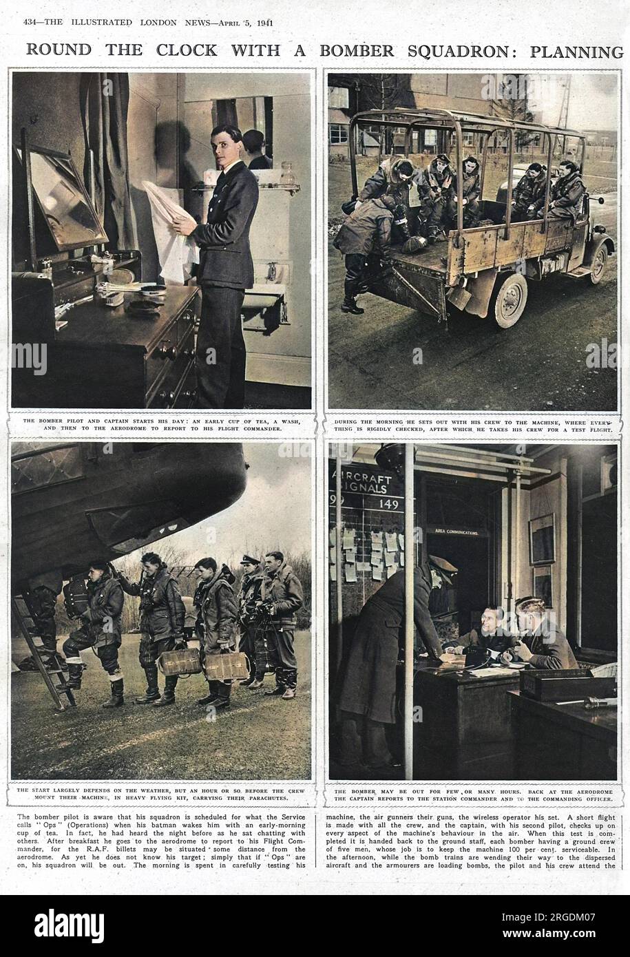 Round the clock with a bomber squadron. The bomber pilot and captain ...