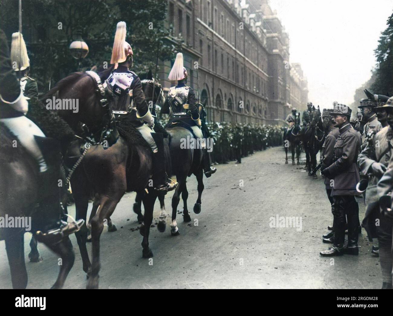 Marshal Foch and General Maxime Weygand, along with other French ...