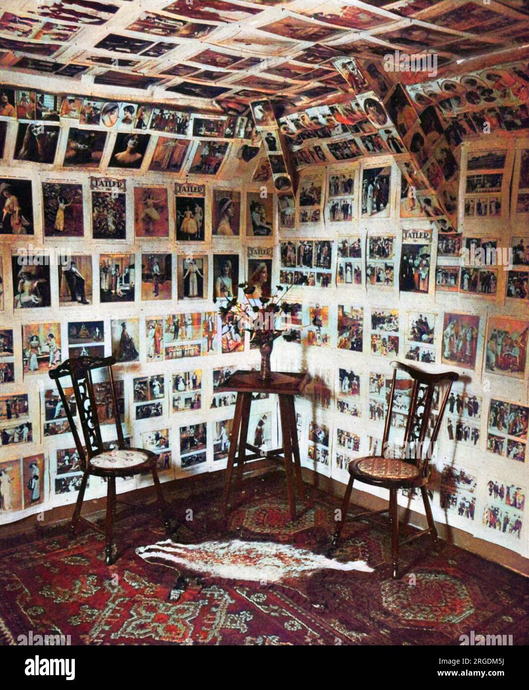 An extraordinary photograph showing a room decorated entirely with ...