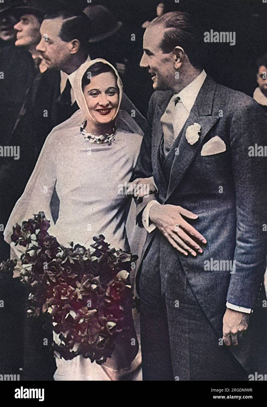 Mr Alec Hambro and Miss Baba (Barbara) Beaton pictured after their ...