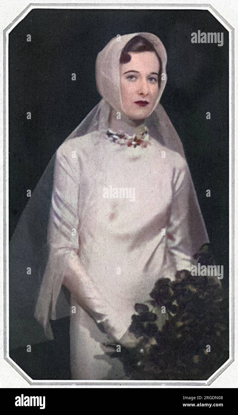 Barbara (Baba) Beaton in the wedding dress she wore to marry Mr Alec ...