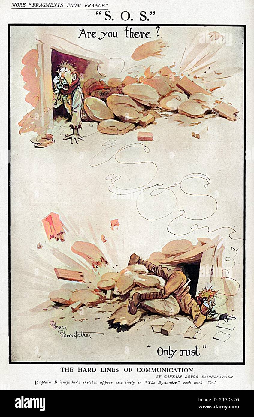 S.O.S.' 'The Hard Lines of Communication' A cartoon by Captain Bruce ...