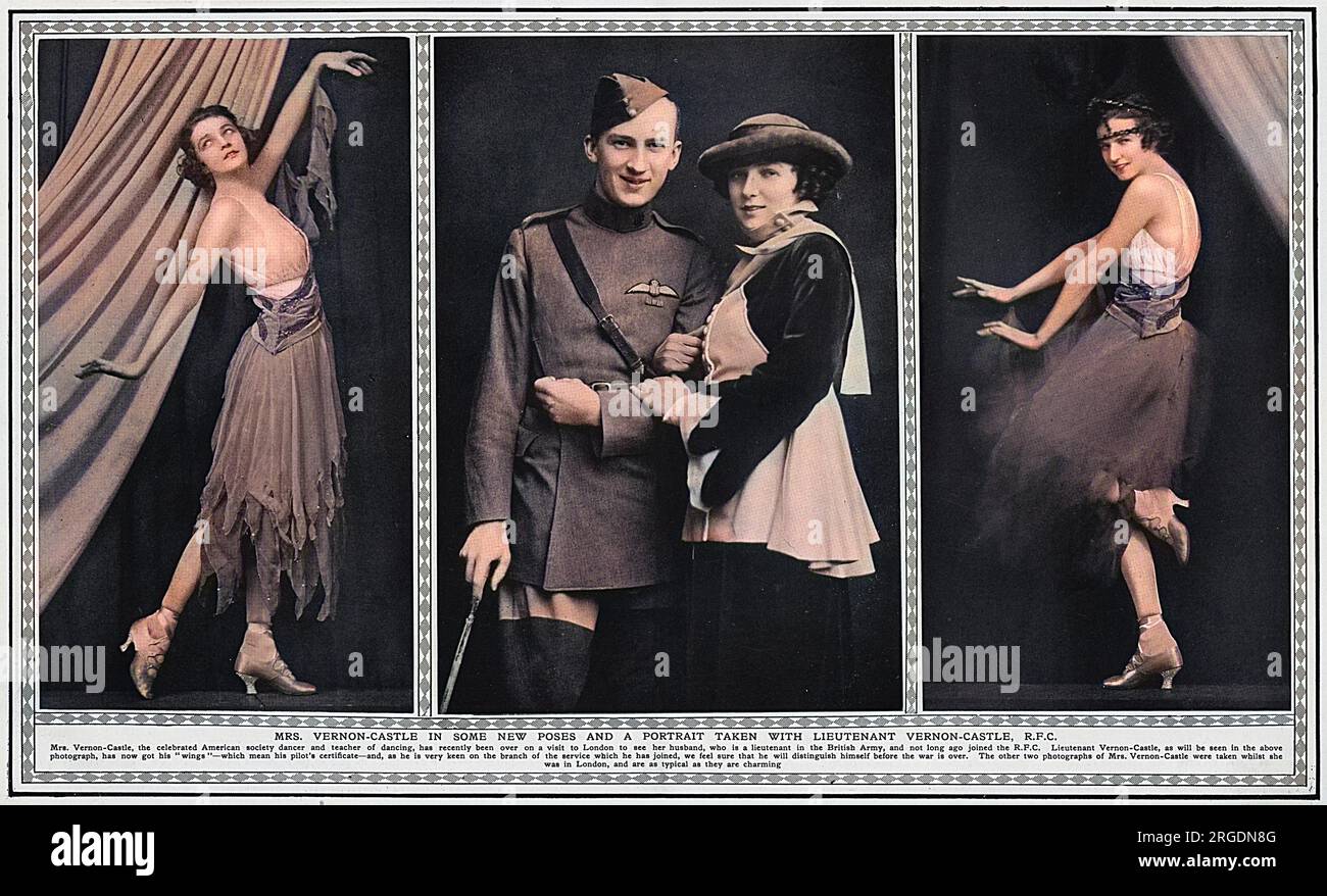 Vernon Blythe Castle (1887-1918), and American wife, Irene (nee Foote ...