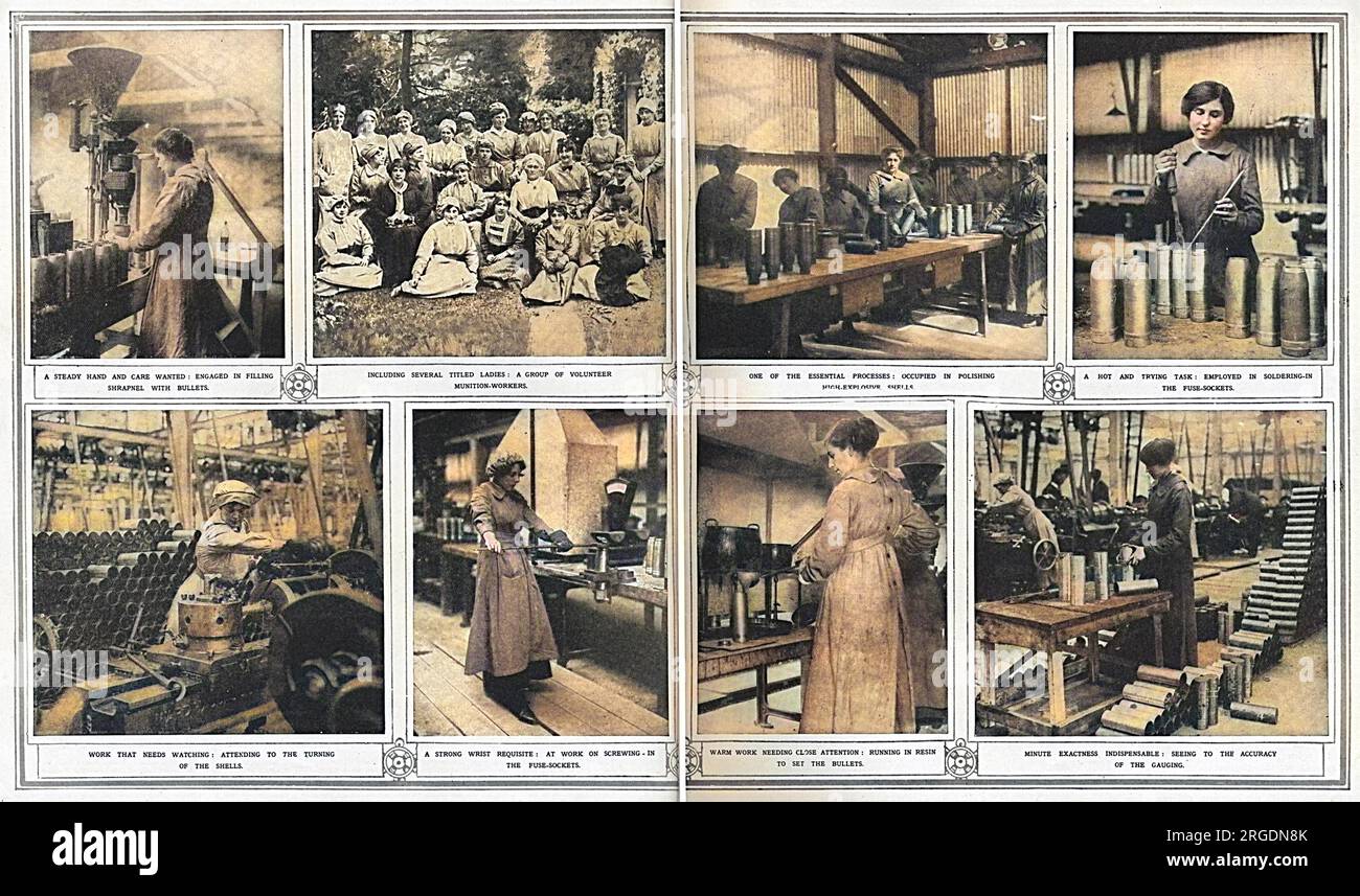 A double page spread from The Sketch magazine showing several pictures ...