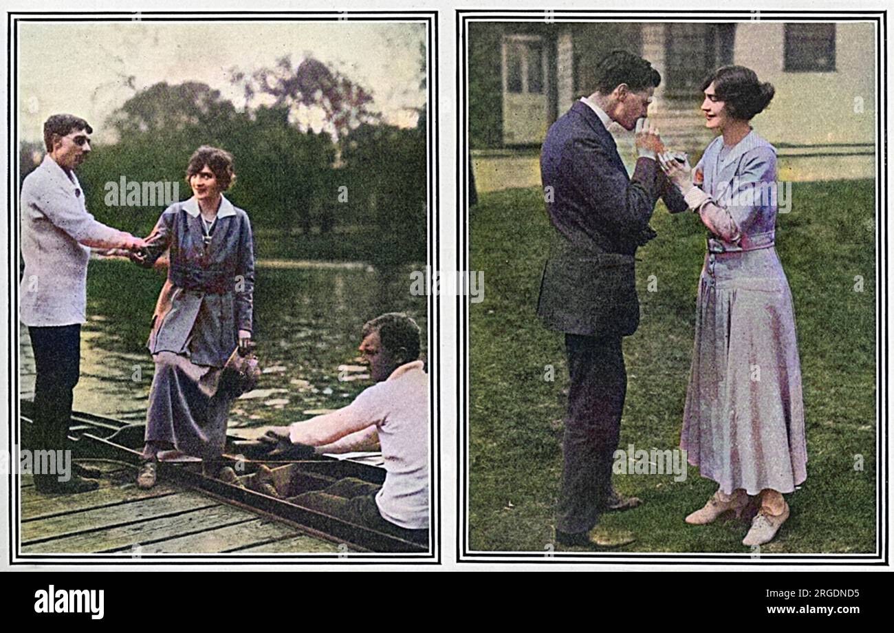 Actress Lily Elsie (Mrs Ian Bullough) pictured at St. Dunstan's Hostel ...
