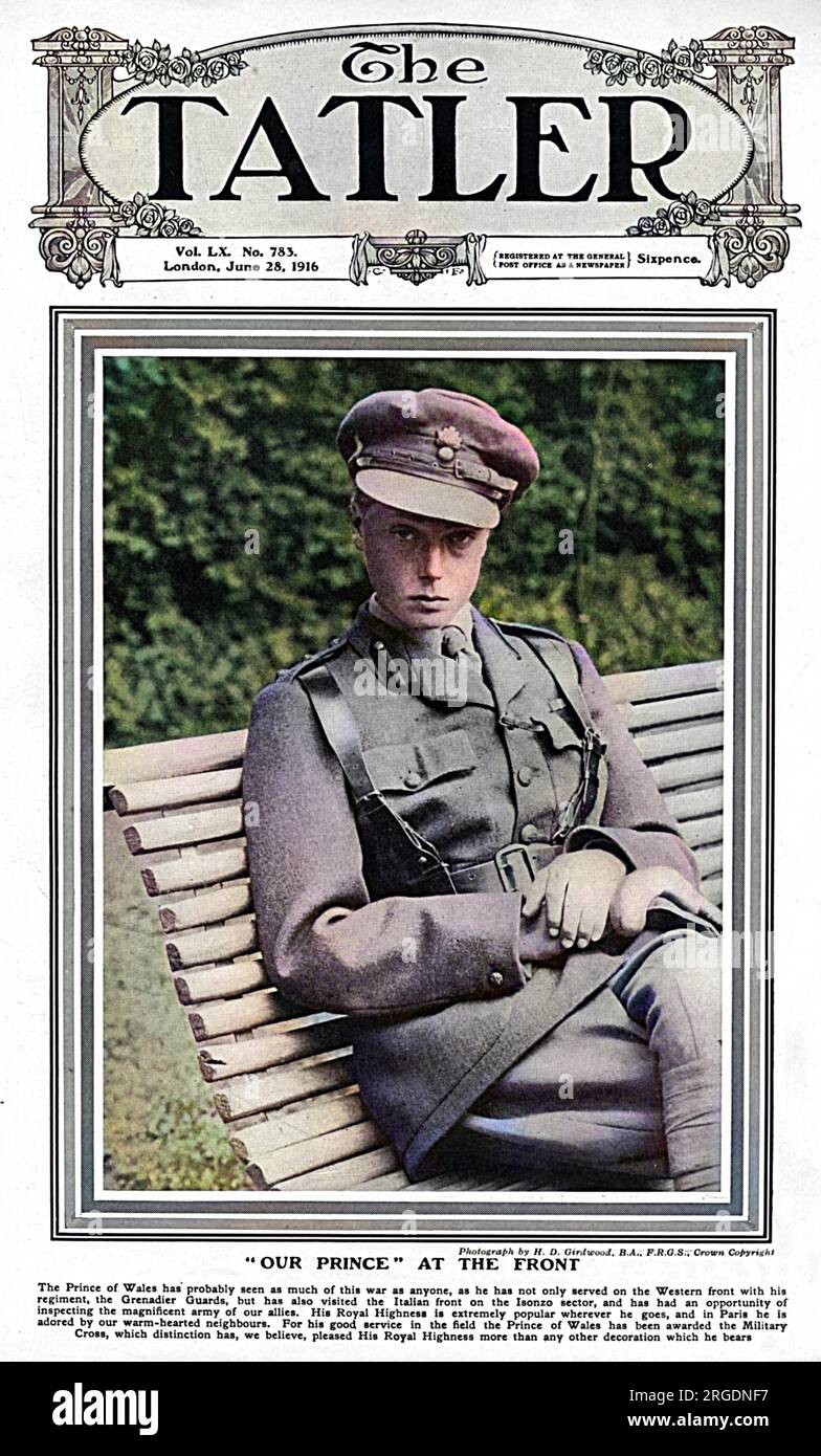 Front cover of The Tatler with a photograph of the Prince of Wales ...