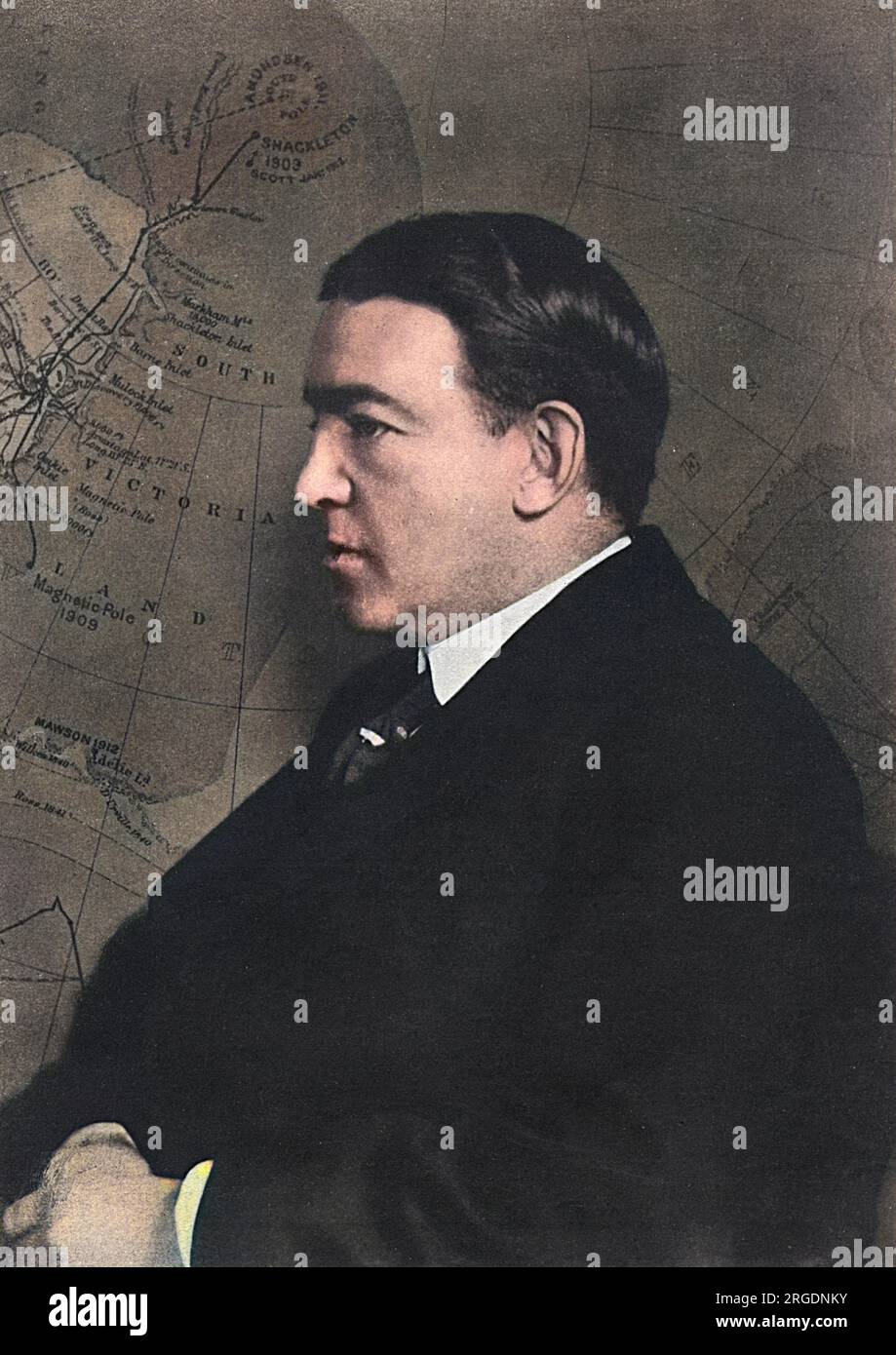 Sir Ernest Shackleton (1874 - 1922), polar explorer, photographed in ...