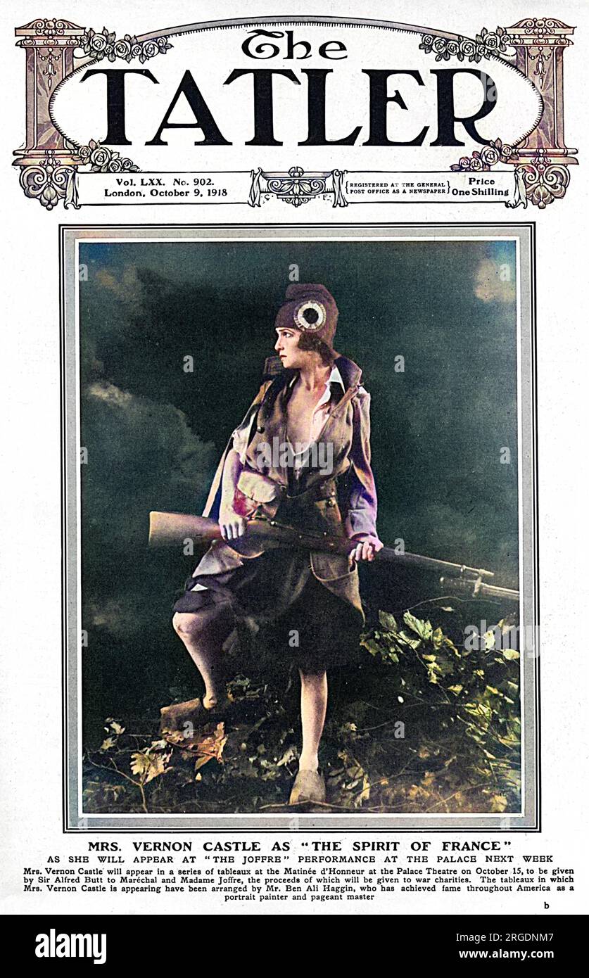 IRENE CASTLE (nee FOOTE) Dancer, with her husband Vernon Castle known ...