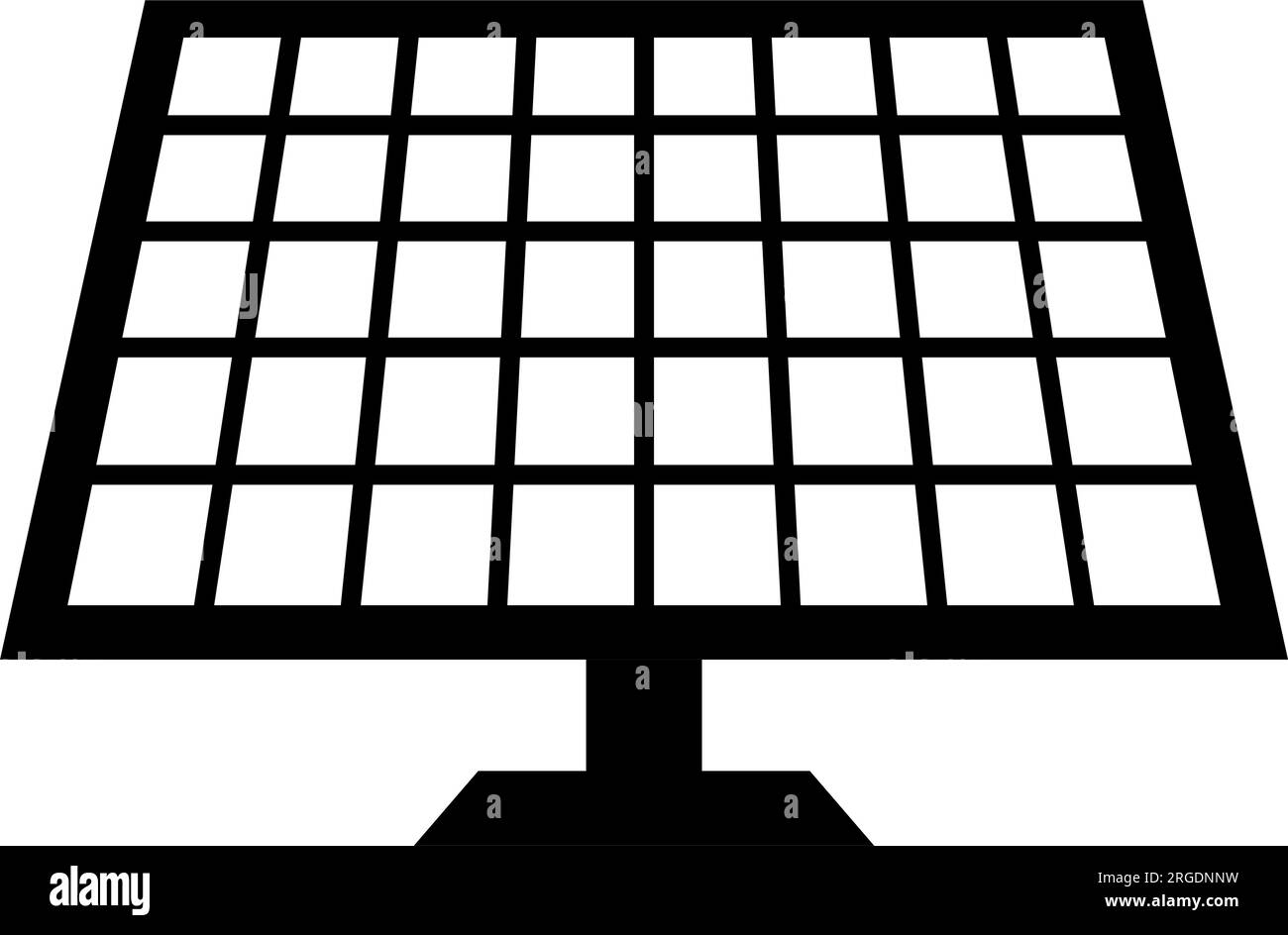 Isolated outline of a solar panel icon Vector Stock Vector Image & Art ...