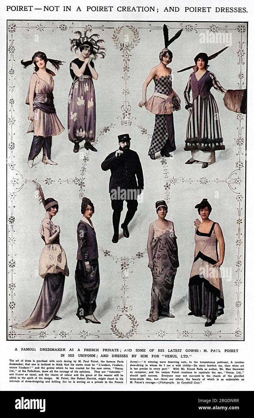 Paul Poiret (1879-1944), influential French fashion designer, pictured ...