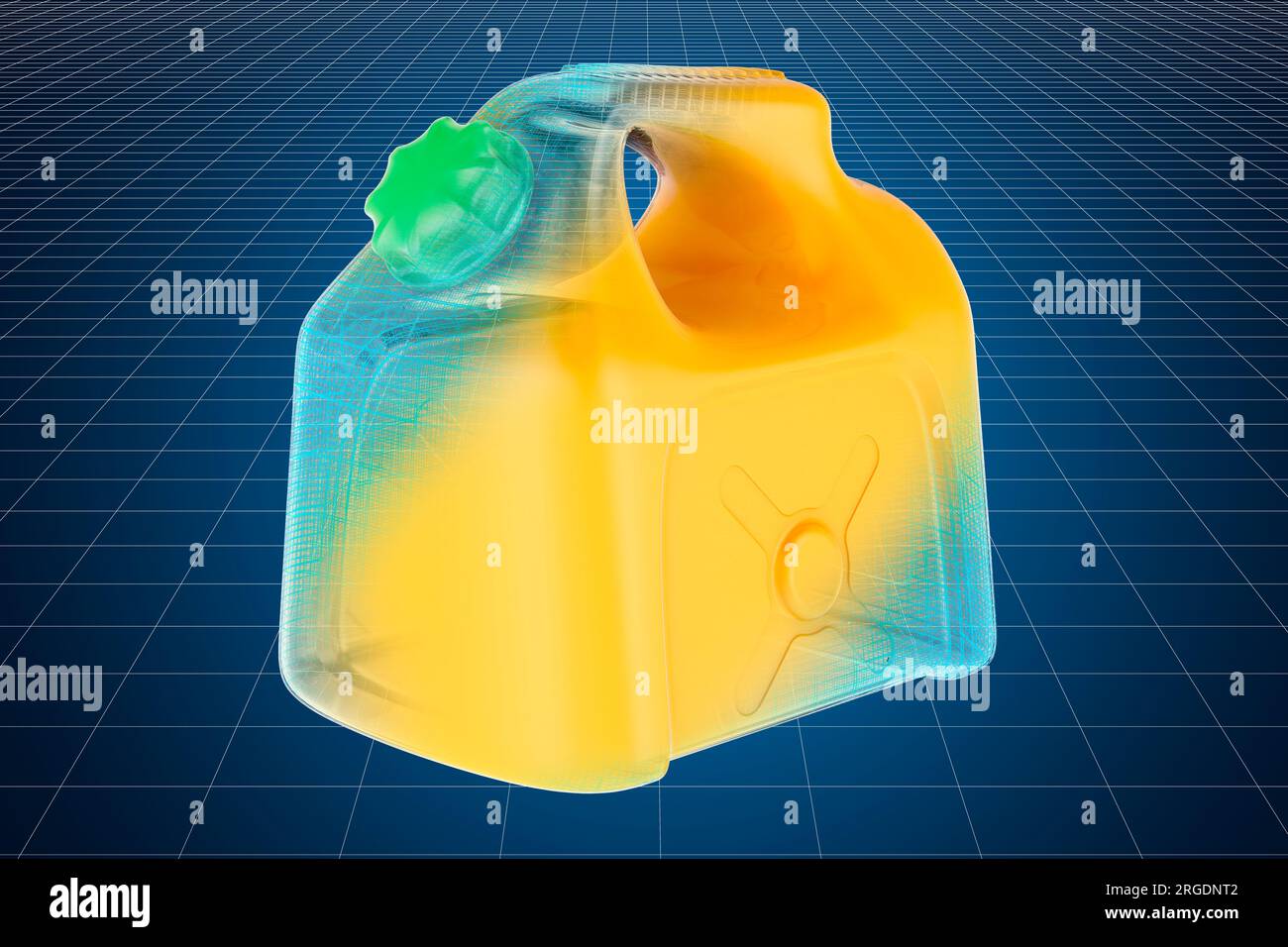 Visualization 3d cad model of plastic jerrycan, 3D rendering Stock ...