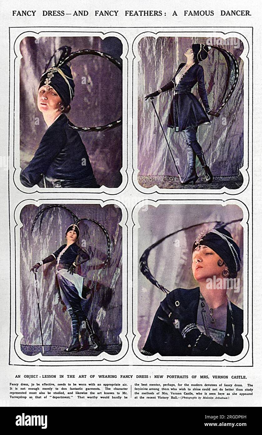 IRENE CASTLE (nee FOOTE) Dancer, with her husband Vernon Castle known ...