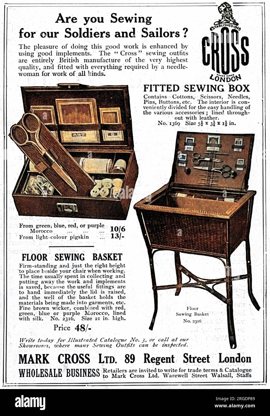 Fitted sewing box and a floor standing sewing box, available from Mark ...