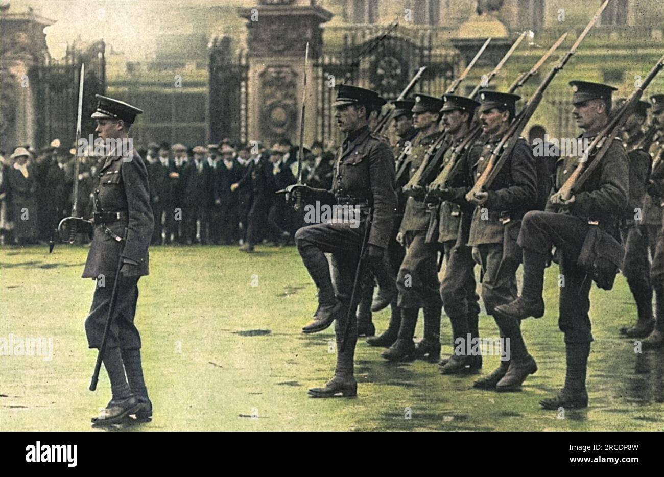 EDWARD VIII Edward, Prince of Wales marching with the Grenadier Guards ...