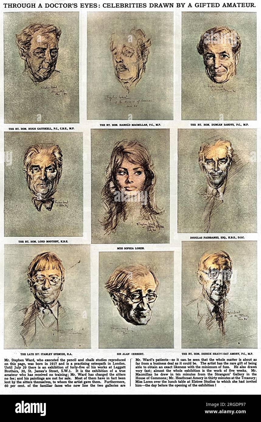 Through a doctor's eyes: a page of celebrities drawn by osteopath and ...