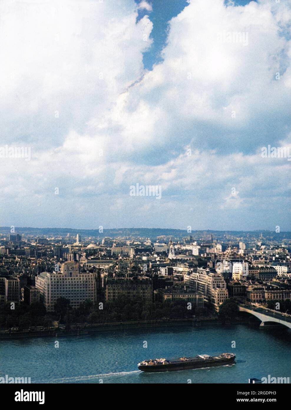 General view across the River Thames, from the the new Shell Building ...